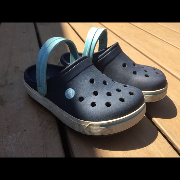 CROCS | Shoes | Crocs Crocband Ii Kid Blue Clog Shoes Kids J2 | Poshmark